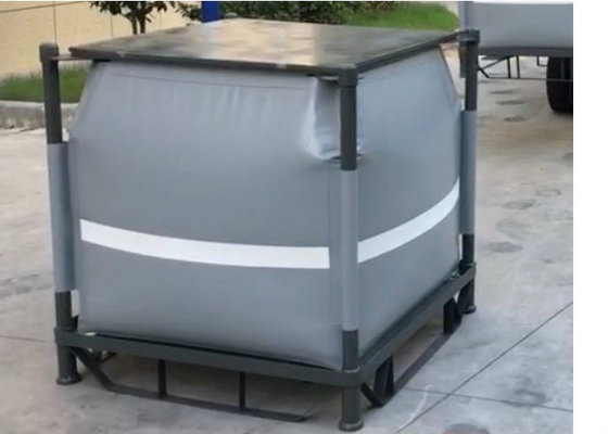 China Grey Recycled PVC Liquid Jumbo Bag Stainless Steel Pallet Available 1 Ton / 1000L supplier