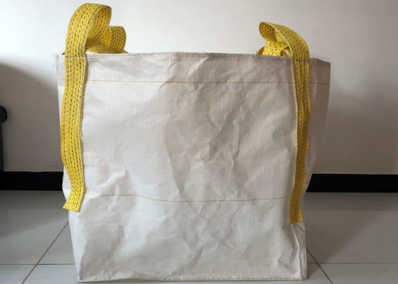 China Building Use 1 Tonne Bulk Bags , 100% Virgin PP White Large Bulk Bags supplier
