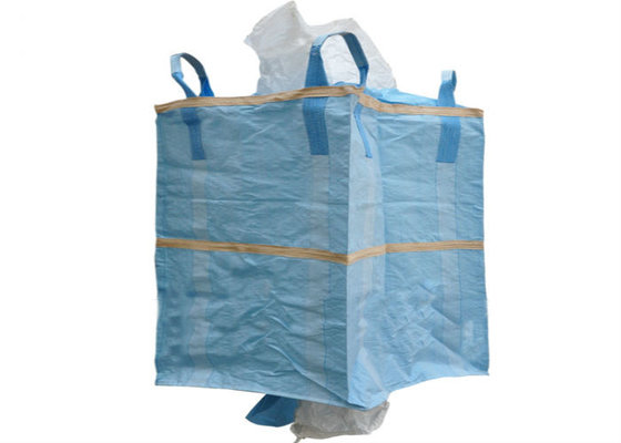 China Side Discharge Design One Tonne Bags , Cross Corner Reinforce PP Jumbo Bags supplier
